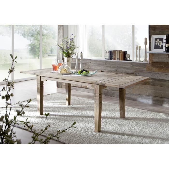 Table à manger extensible 140-220x90cm - Bois massif de palissandre ...