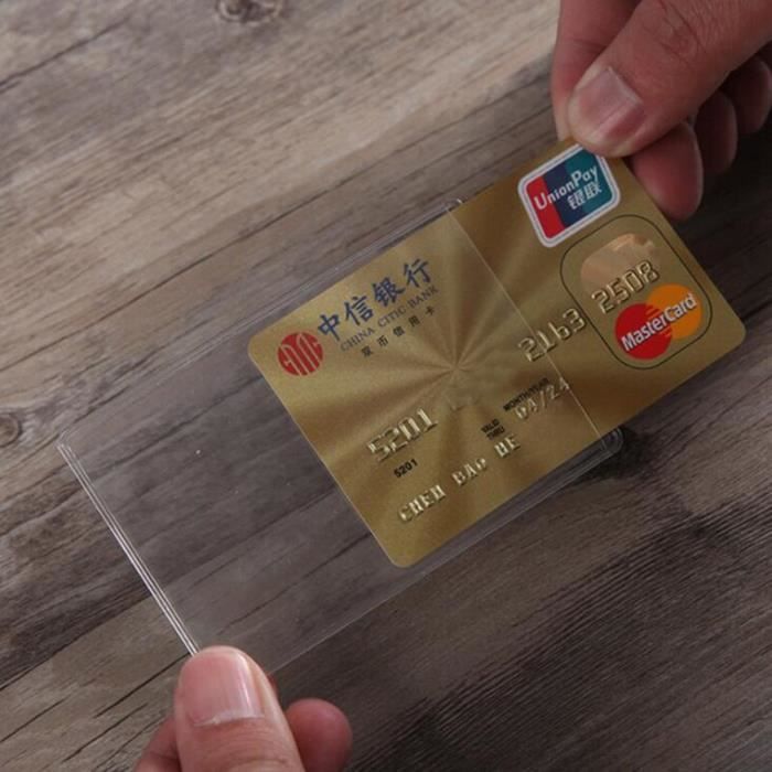 Porte-Cartes S4VHL 10pcs/lot Transparent Card Protector Sleeves Bank ...