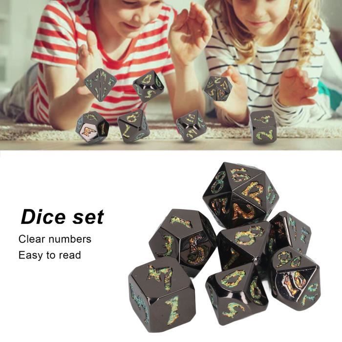 TAM Ensemble de dés en métal pour Donjons et dragons et autres jeux de ...