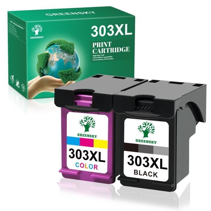GREENSKY 2 Cartouche d'encre Compatible pour HP 303 XL 303XL HP ENVY ...