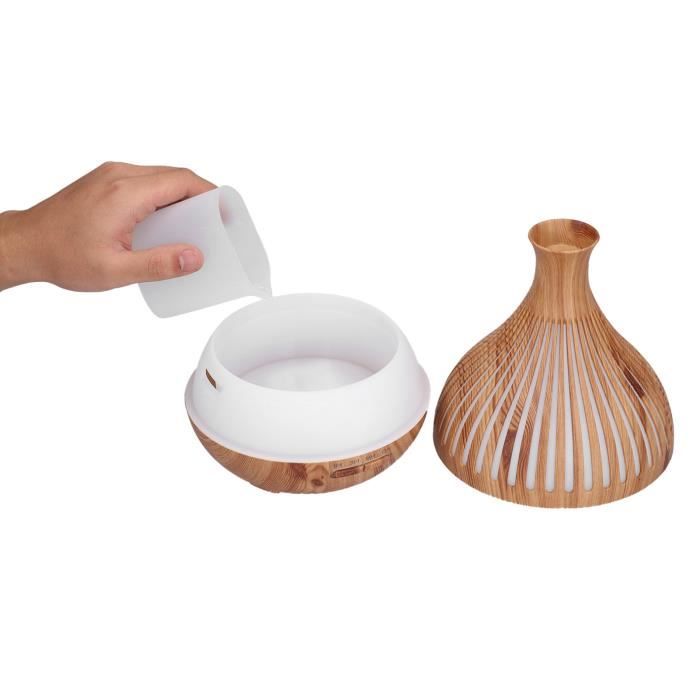 YUI-2 en 1 Humidificateur diffuseur à grain de bois 400 ml d'arôme électrique à télécommande à ...