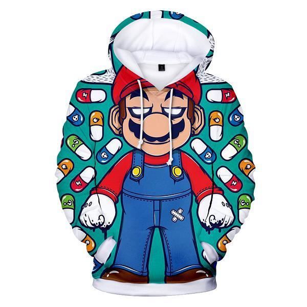 Nouveau classique dessin animé Mario Bros 3D impression veste hommes ...