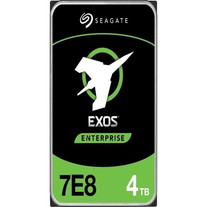 SEAGATE - Disque dur Interne - Exos 7E8 - 4TB - 7200RPM 256MB 512N SATA ...