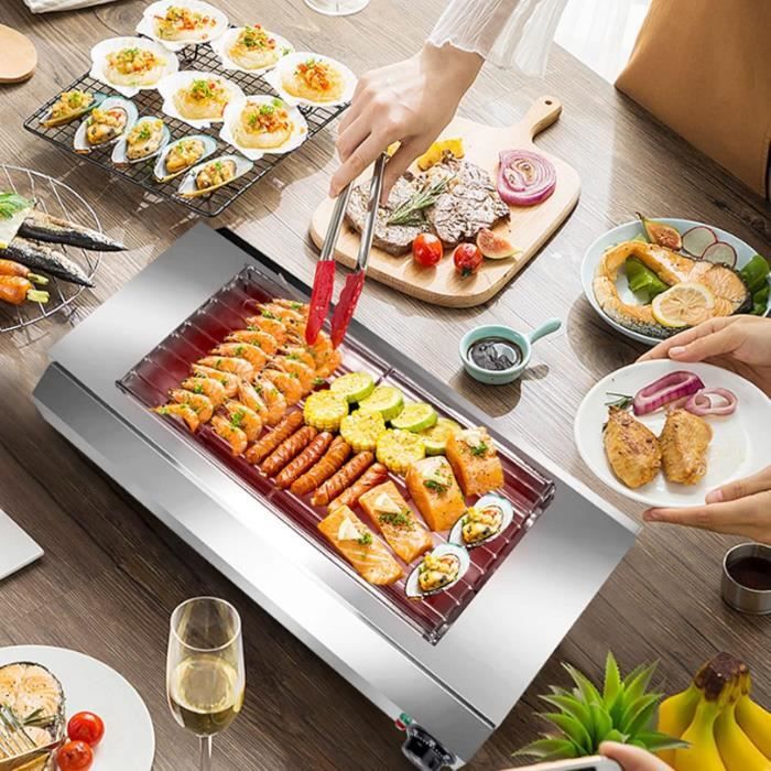 Luernas Grill De Table Sans Fumée, Barbecue Électrique 2800 W Pour ...