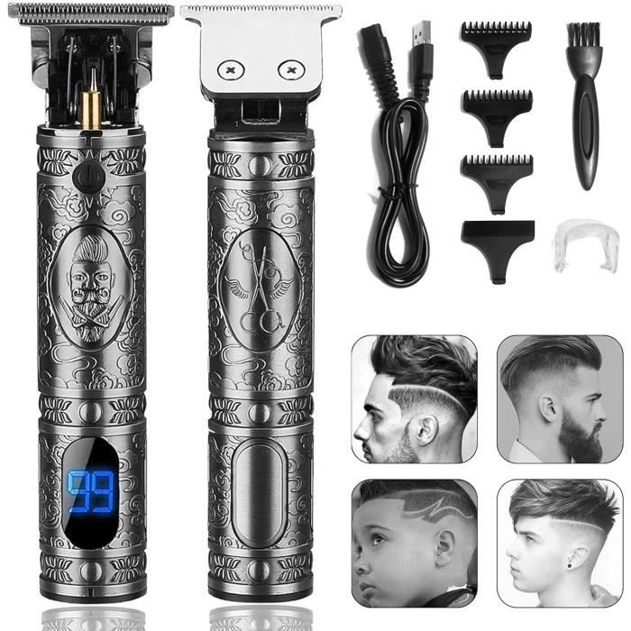 Tondeuse Cheveux Hommes, Tondeuse Barbe Rasoir Electriques Hommes, Usb Sans Fil Tondeuse À ...