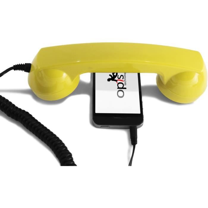 Combiné Telephone Portable-Écouteurs Filaire-Casque Audio En Forme ...