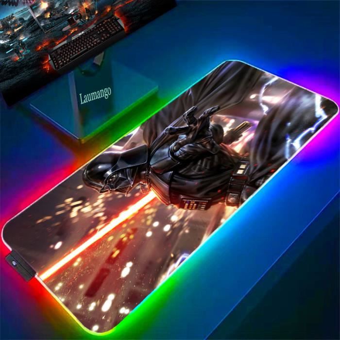Gamer clavier tapis de souris avec Rgb Stars Wars Gaming Led tapis de ...