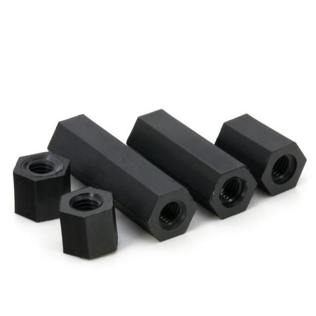 VIS,M2.5-15mm--Vis'espacement hexagonales en Nylon noir, 50 pièces, colonne'espacement M2 M2 M2 ...