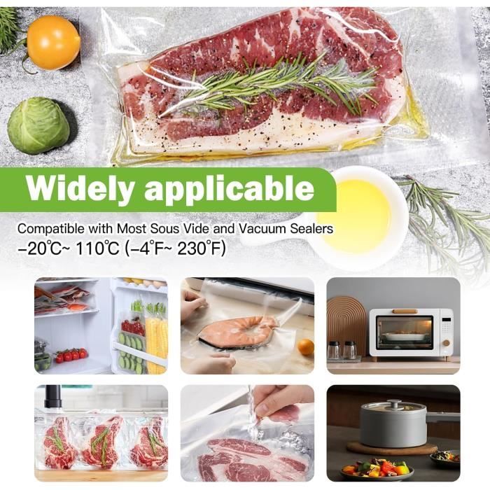 Sac Sous Vide Alimentaire, 5 Rouleaux 15Cm X 3M-Rouleau Film Sous Vide ...