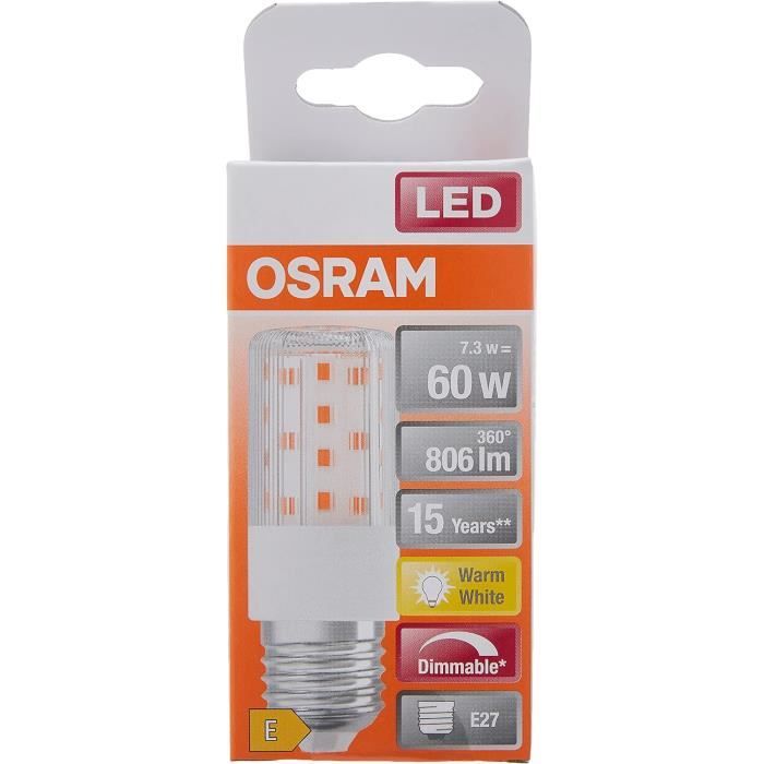 Osram Led Superstar Special T Slim, Ampoule Led Spéciale À Gradation, Culot E27, Blanc Chaud ...