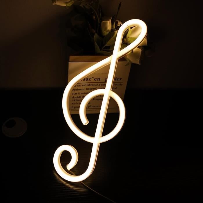 Note De Musique Enseigne Néon Lumières Led Décoration Murale Néon ...