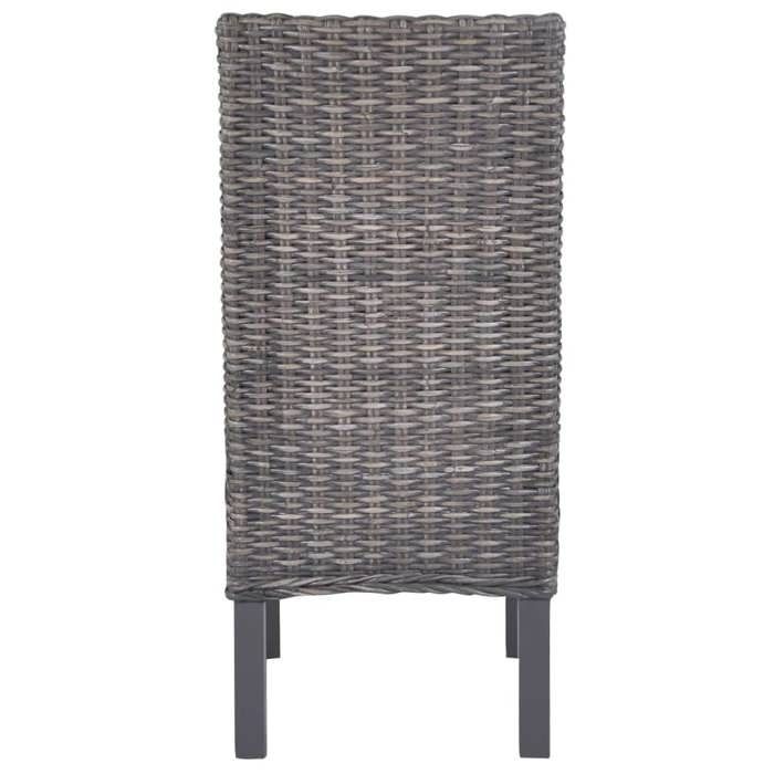 BEAU Lot de 6 Chaises à manger - chaises à dîner - marron rotin Kubu et ...