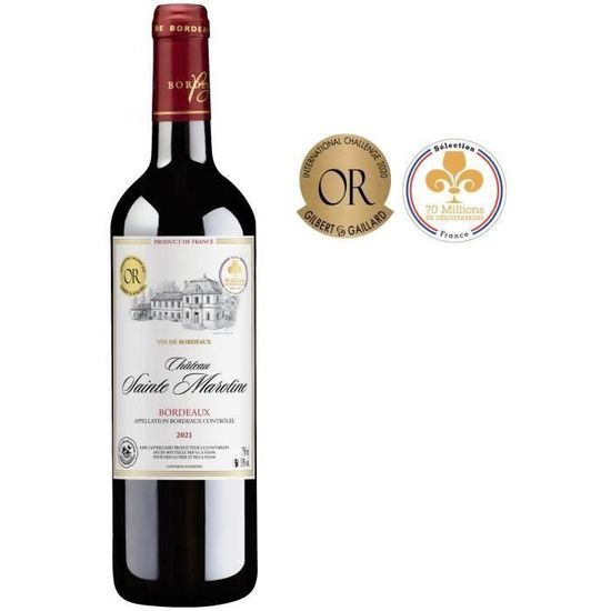 Château Sainte Marotine 2021 Bordeaux - Vin rouge de Bordeaux - La cave Cdiscount
