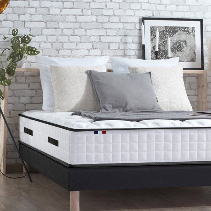 CONFORT DESIGN Marcel Ensemble Matelas & sommier 180 x 200 - Ep.25 cm ...