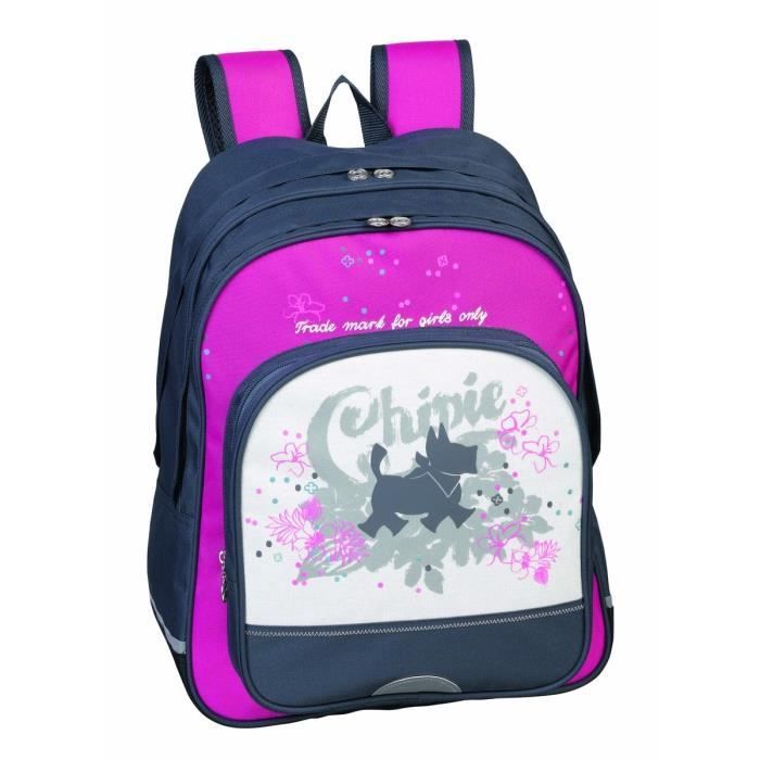 CHIPIE Sac à dos Campus - 2 compartiments Marine et rose - Cdiscount ...