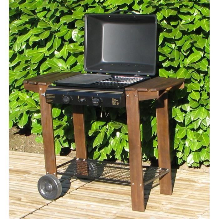 QUEBEC Barbecue à gaz 2 brûleurs - Acier chromé - 50,5x34,5 - Cdiscount ...
