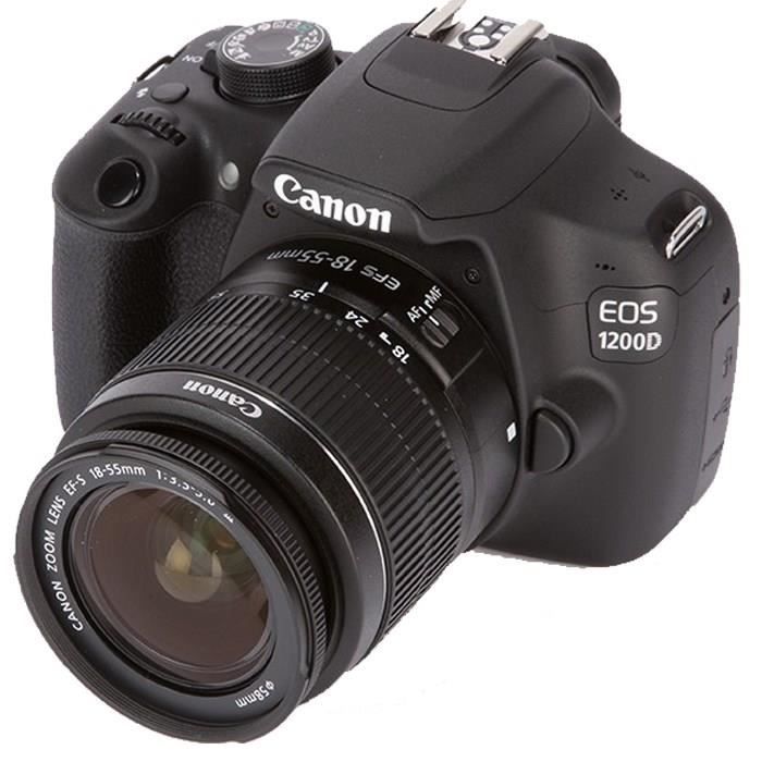 CANON EOS 1200D + objectif EF-S 18-55mm DC - Cdiscount Appareil Photo