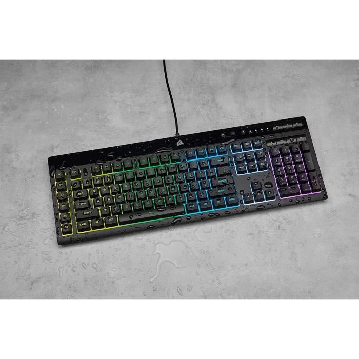 Clavier Corsair K55 RGB PRO Gamer RGB LED, noir - Cdiscount Informatique