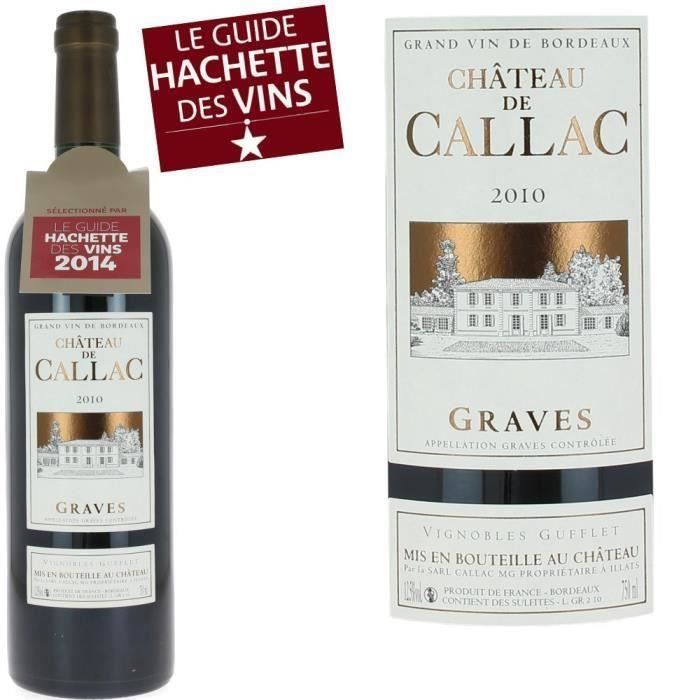 Château de Callac Graves 2010 x1 - La cave Cdiscount