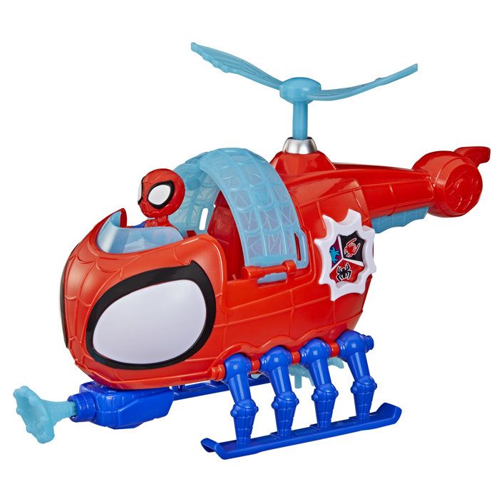 Hélico de l'équipe Spidey, figurine de 7,5 cm et véhicule avec ...