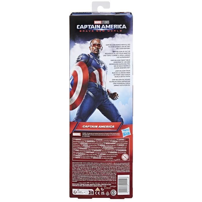 Figurine Captain America 30 cm, Titan Hero Series, Marvel Studios ...