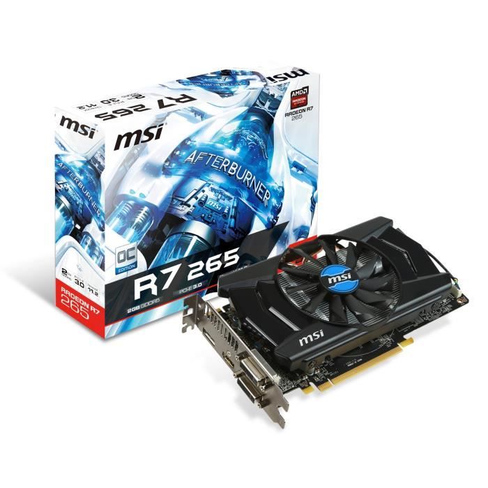 MSI AMD Radeon R7 265 2Go GDDR5 OC - Cdiscount Informatique