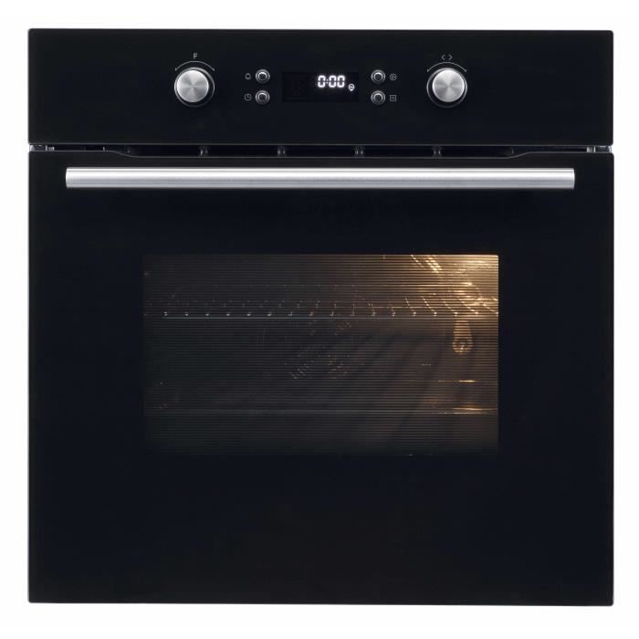 Four encastrable Pyrolyse - 65L - Chaleur tournante - CONTINENTAL EDISON - CEF65PB - Noir et ...