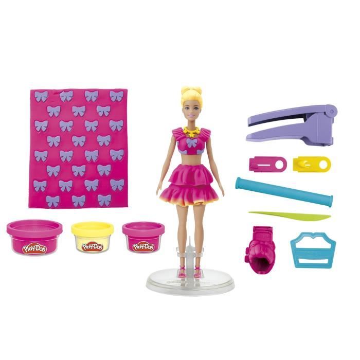 Play-Doh Barbie Dentelles et nœuds, coffret de pâte à modeler ...