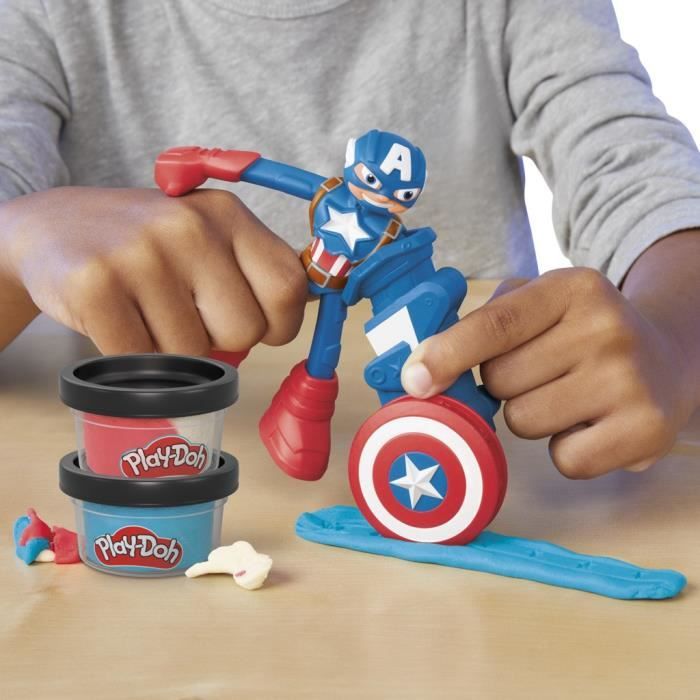 Play-Doh Captain America, coffret Bouclier tamponneur avec figurine ...