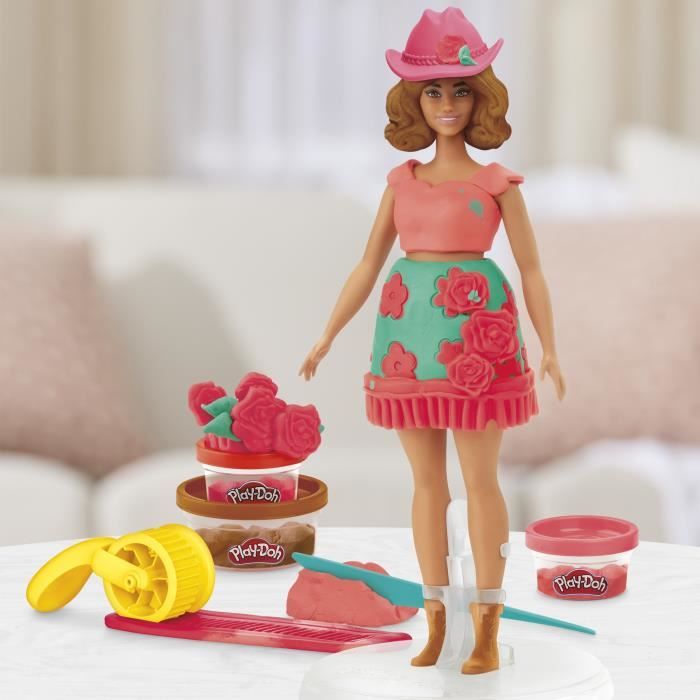 Play-Doh Barbie Fleurons et franges, coffret de pâte à modeler ...