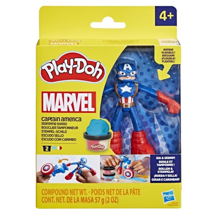 Play-Doh Captain America, coffret Bouclier tamponneur avec figurine ...