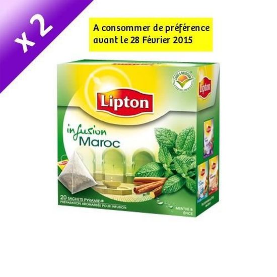 LIPTON Infusion Maroc 2x20 sachets - Cdiscount Au quotidien