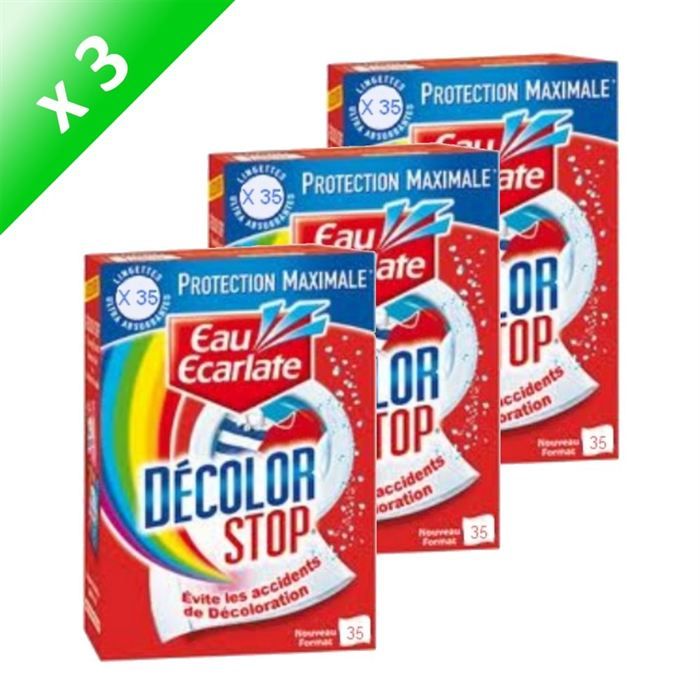 DECOLOR STOP 35 lingettes (x3) - Achat / Vente détachant textile ...