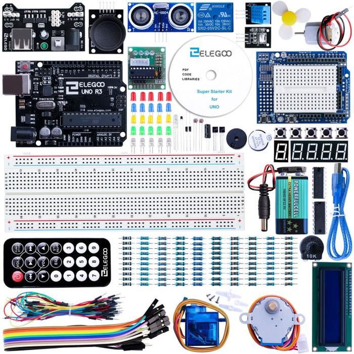 Arduino Carte Uno R3 Starter Kit De Démarrage Super Avec Guide D