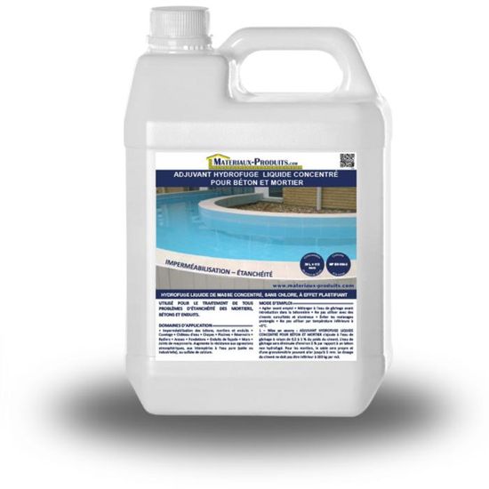 Adjuvant Hydrofuge liquide concentré pour béton et mortier Bidon de 2 L - Cdiscount Bricolage