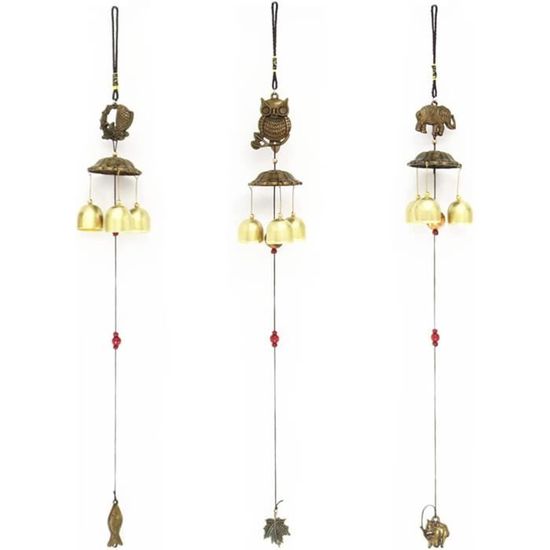 Carillon à Vent en Métal, 3 Pièces Carillons Éoliens Vintage Classique ...