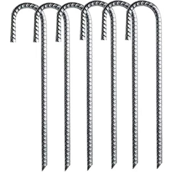 Piquet D'Ancrage Au Sol Galvanisé 30 Cm - Piquet De Construction - Clou ...