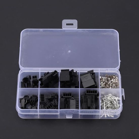 Connecteur À Fiche Sm 200Pcs Sm Plug Connector 2/3/4/5Pin Jst-2.54Mm Male Female Wire Terminals ...