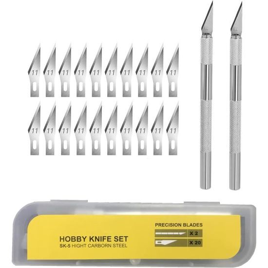 Cutter De Précision TRAHOO - 2 Couteaux 20 Lames - Procédé De Gravure ...