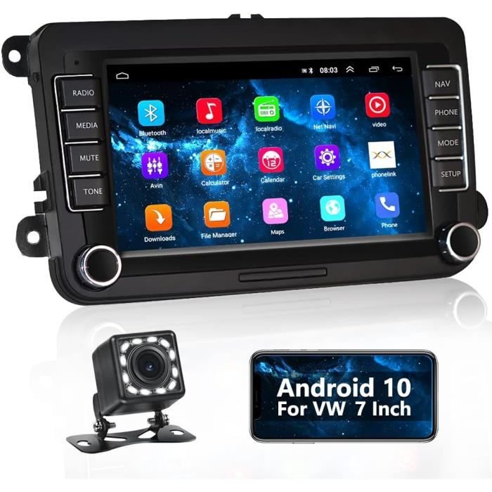 Autoradio Bluetooth pour VW Golf 5 6 Polo Passat Seat Skoda, 7“ HD ...