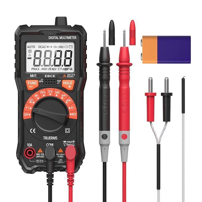 Multimètre numérique, testeur electrique professionnel avec écran lcd ...