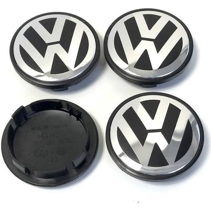MOYEU DE ROUE 4X CENTRES DE ROUE VW caches moyeu jante alu 65mm emblème ...