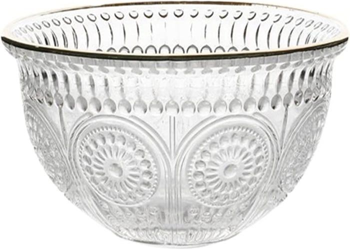 Bol Salade Verre Bols En Verre Ronde Coupelles Empilable Cristal ...