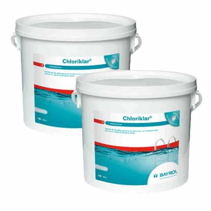 Pack Chlore choc pastille Chloriklar 5 kg Bayrol Quantité Pack de 2 ...