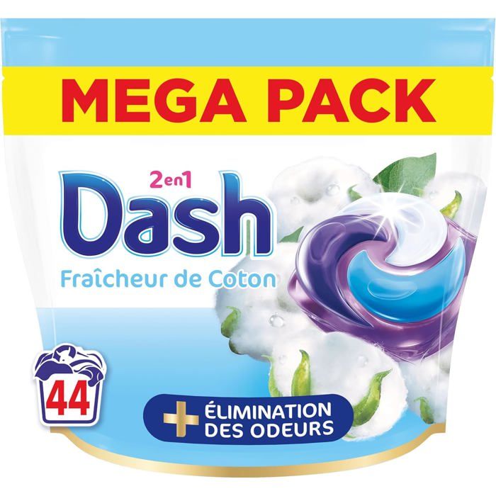 2en1 PODS, Lessive En Capsule, 44 Lavages, Fraîcheur de Coton, PLUS DE ...
