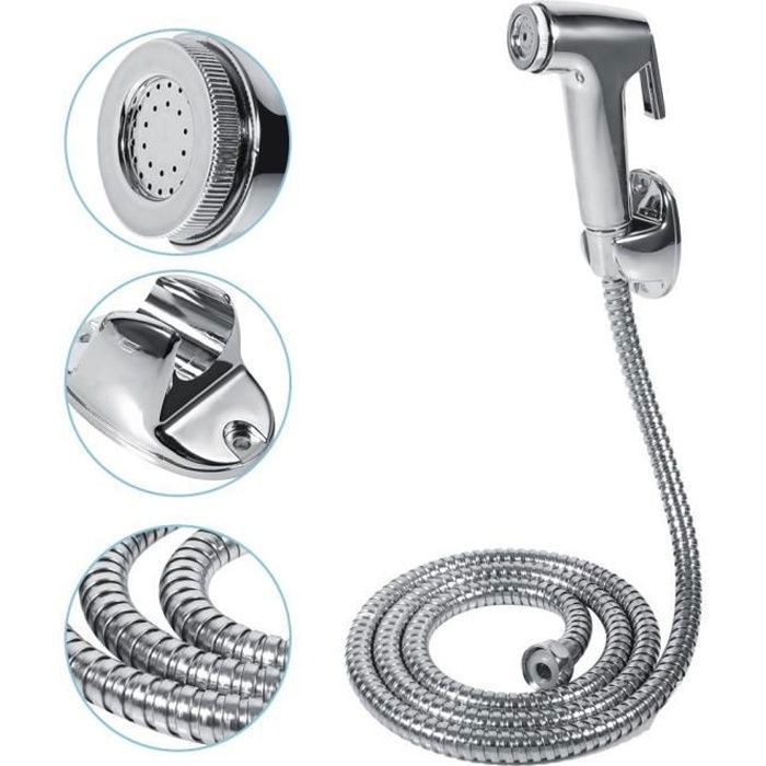 Kit Douchette Bidet WC - ABS - Acier Inoxydable - Hygiène Intime ...