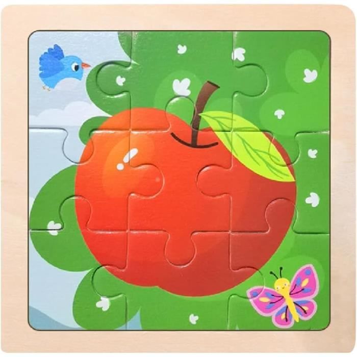 Puzzle Enfant - Non spécifié - Pomme - Bois - Moins de 100 pièces - 3 ...