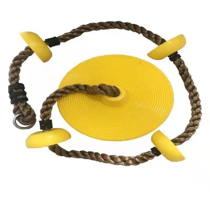 Balançoire d'extérieur pour enfants,siège en plastique,corde d'escalade ...