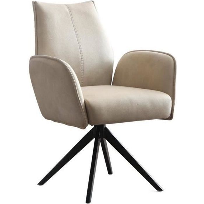 Jiexi Chaise de Bureau sans roulettes, Fauteuil Pivotant à 360 ...