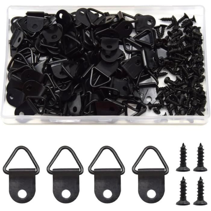 Yosawa Lot de 100 crochets triangulaires avec vis pour accrocher des ...